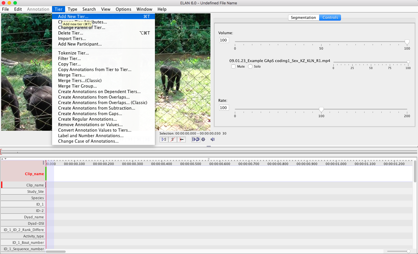 Start annotating in ELAN - GApS